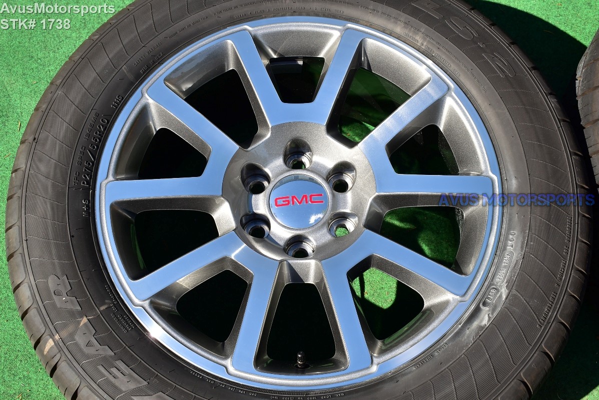 20" GMC Sierra DENALI OEM FACTORY WHEELS TIRES Yukon TAHOE SILVERADO 1500 chevy