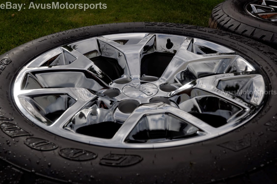 GMC SIERRA 20 quot OEM CHROME WHEELS TIRES CHEVY TAHOE SILVERADO 1500 - 20 Inch Smoothie Wheels