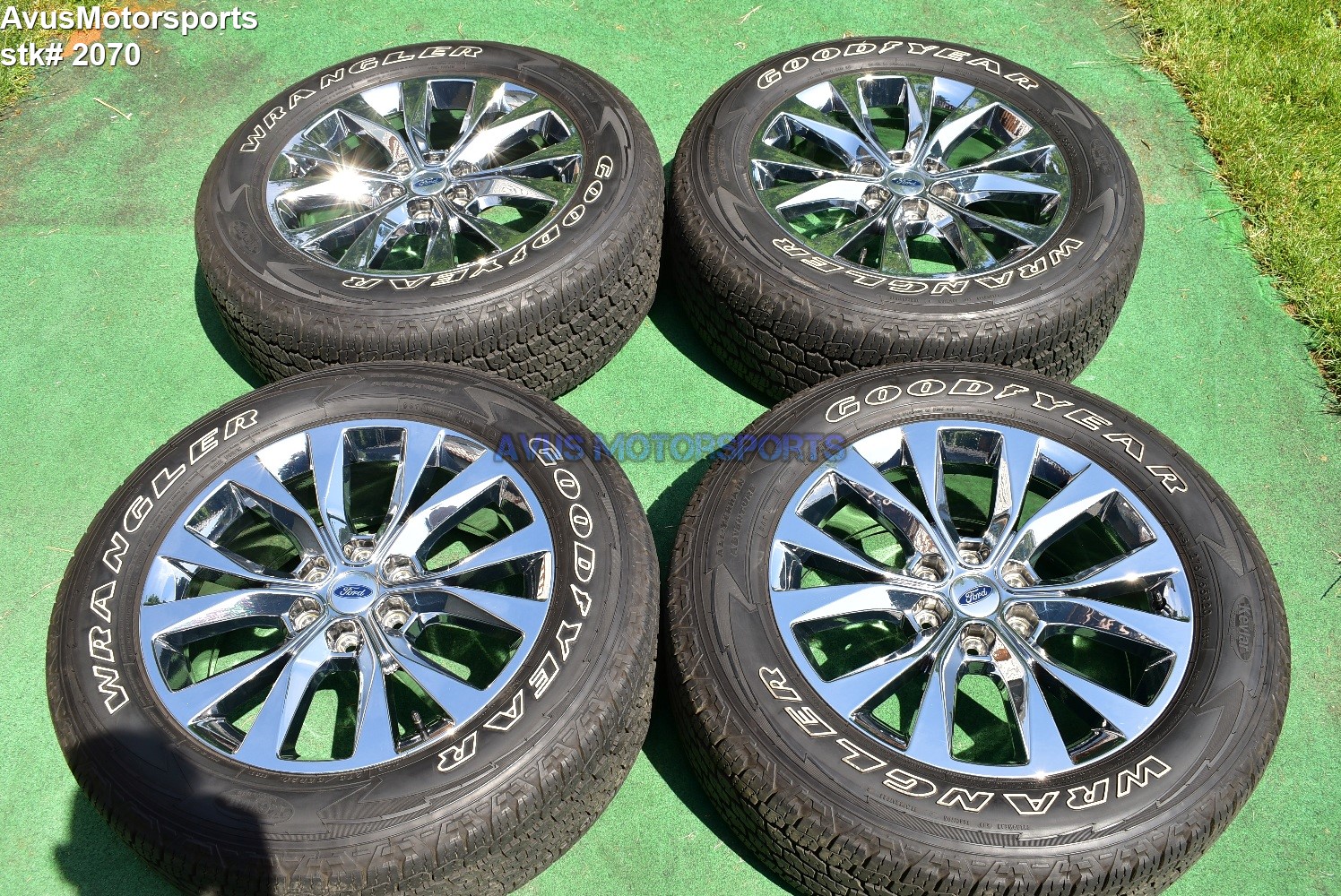 20" Ford F150 OEM Factory Chrome PVD Wheels 275/55r20 Tires Expedition ...
