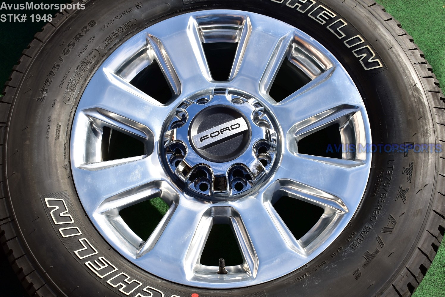 20" Ford F350 Super Duty Platinum OEM Factory Polished Wheels F250 2018 ...