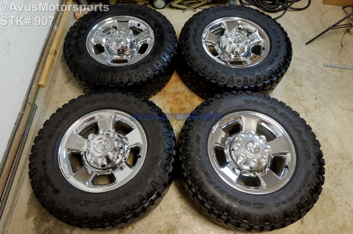 2006 Dodge Ram OEM Factory 17" Chrome Clad Wheels & Tires Long Horn ...