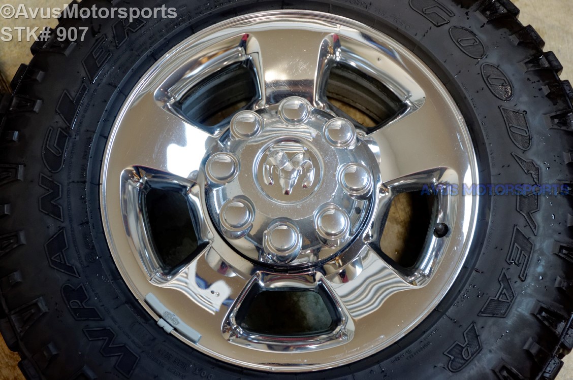 2006 Dodge Ram OEM Factory 17" Chrome Clad Wheels & Tires Long Horn ...
