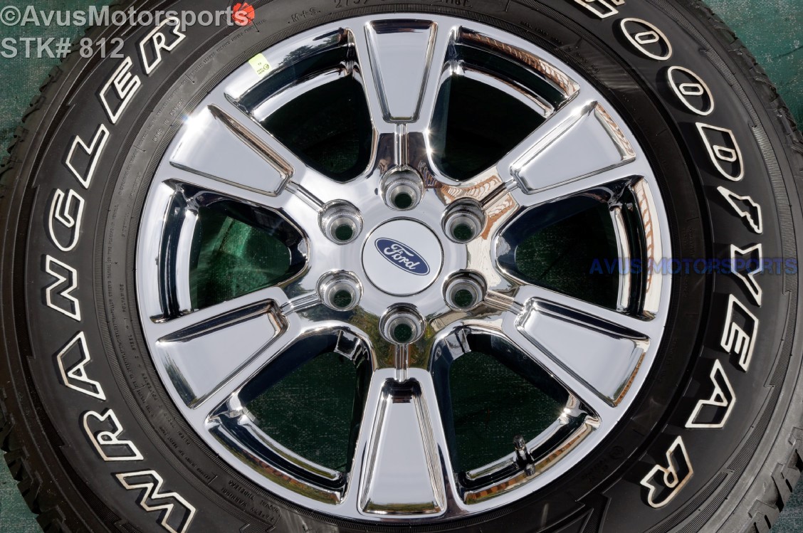 18" Ford F150 OEM Wheels Factory Chrome pvd Lariat Goodyear 275/65r18 ...