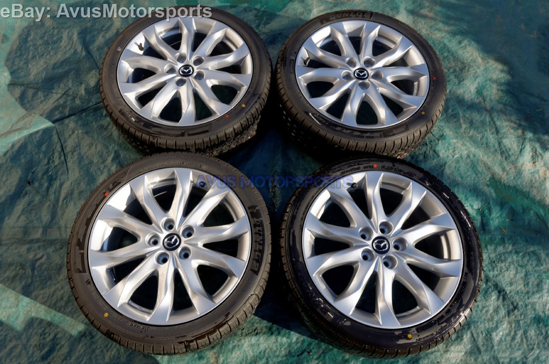 2014 Mazda 3 OEM 18" Factory Wheels & Dunlop SP Sport Tires 215/45R18 ...
